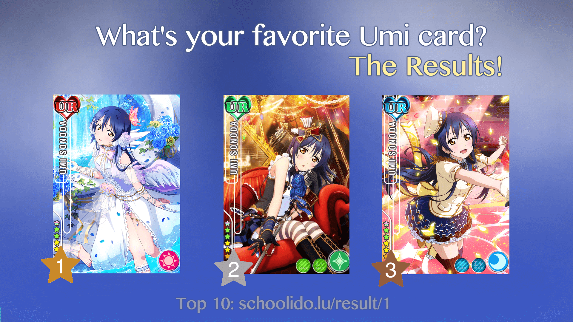 School Idol Tomodachi - Ranking - What's your favorite Umi card?